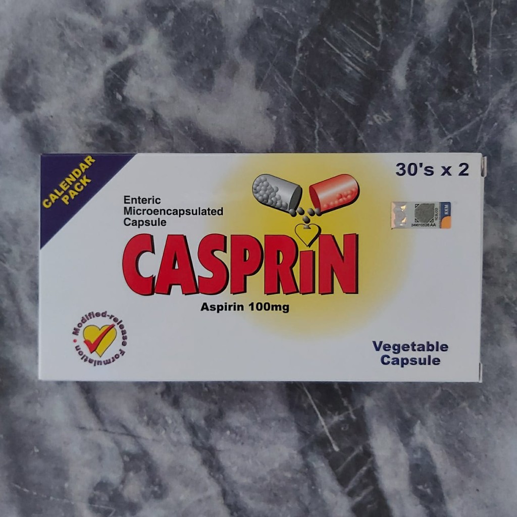 Jual Casprin Aspirin 100mg 60 kapsul | Shopee Indonesia