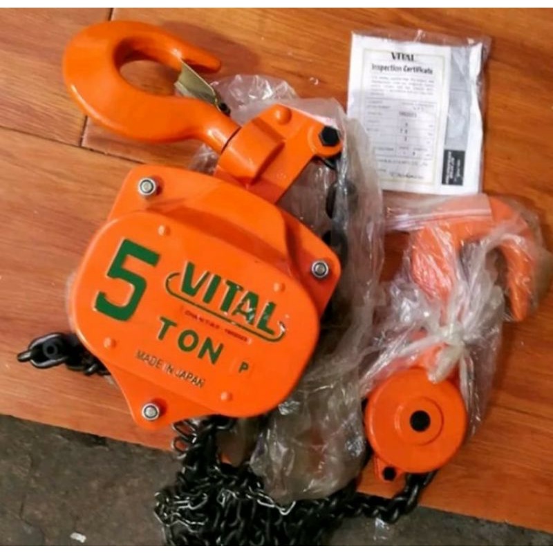 Jual VITAL chain block 5 ton x 3 meter katrol VP5-50 | Shopee Indonesia