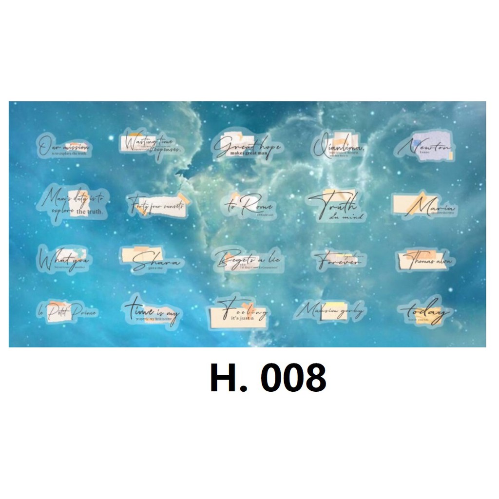 Jual [MILOLI] 40Pcs LITTLE PRINCE WORDS PET Sticker Decor DIY Planner ...