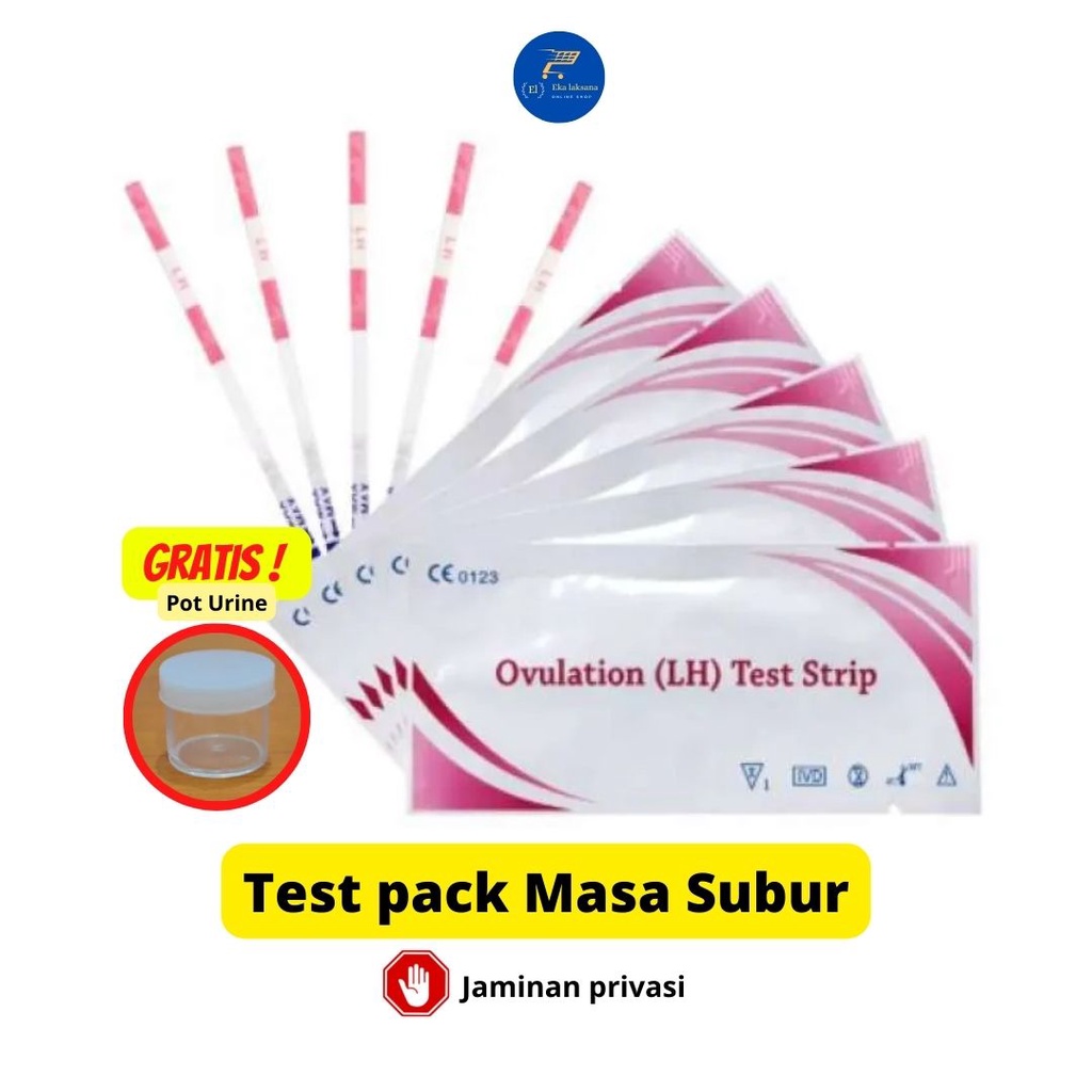 Jual GRATIS POT URINE ! Test pack Masa Subur 1 Strip LH Ovulation PINK ...
