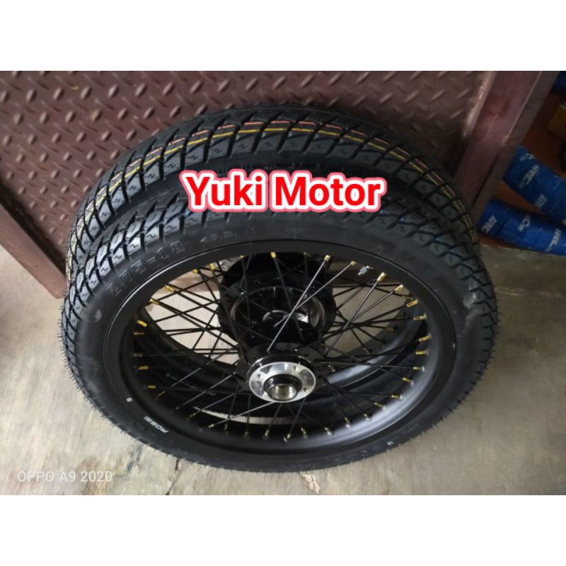 Jual Velg RX King ring 18 x185x215 jari jari hitam tromol ori | Shopee ...