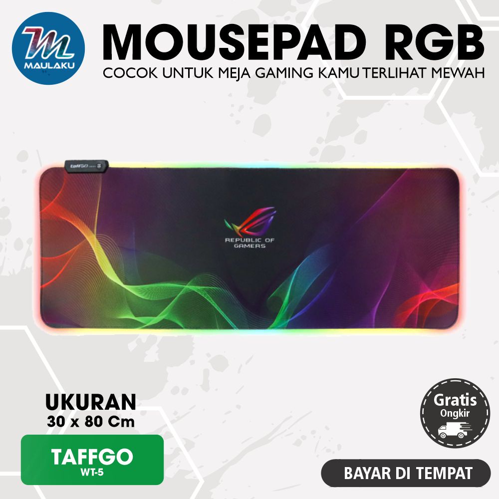 Jual Mouse Pad Gaming Illuminated LED RGB Asus ROG 80x30 Cm | Shopee ...