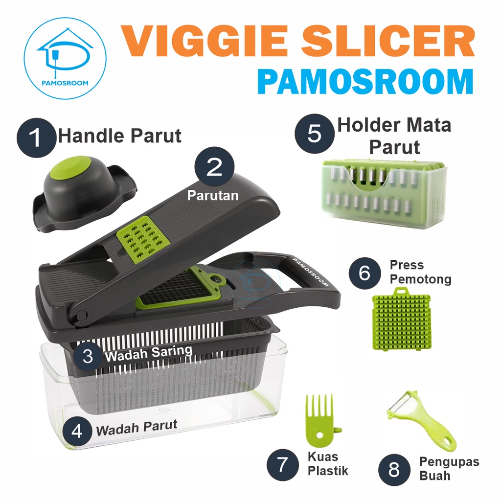 Jual Pamosroom Alat Pengiris Sayuran Buah Serbaguna Parutan Pisau ...