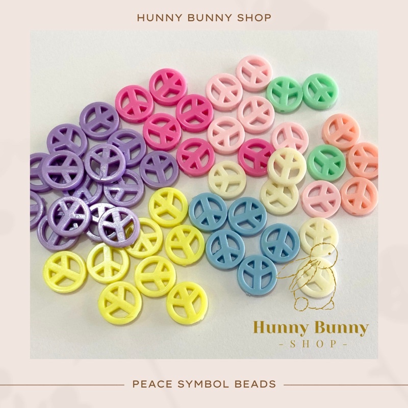 Jual [READYSTOCK] PEACE SYMBOL BEADS / MANIK LAMBANG PERDAMAIAN ...
