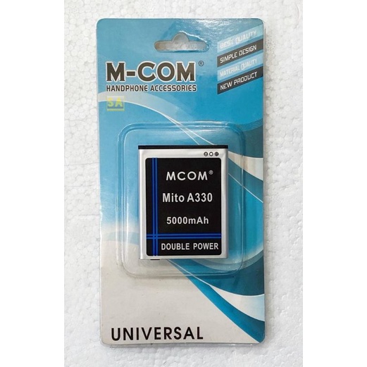 Jual Battery Baterai MCOM Mito A330 Double Power 5000mAh | Shopee Indonesia