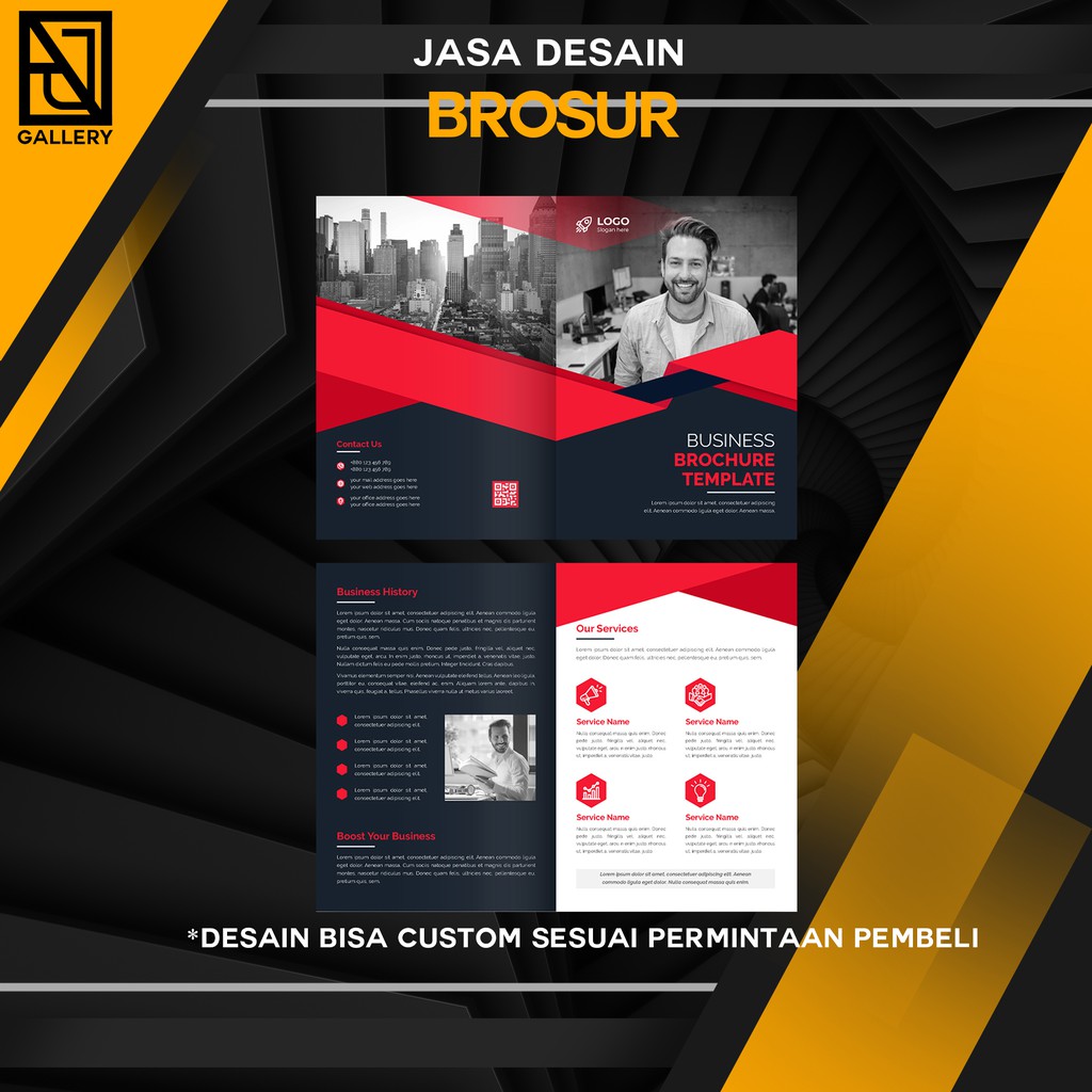 Jual JASA DESAIN BROSUR PERUSAHAAN / RESTO / GYM / KONVEKSI / DLL ...