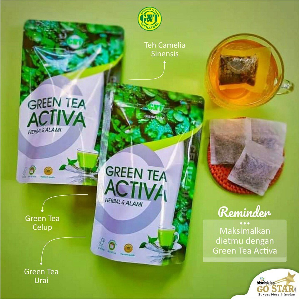 Jual Greentea Activa Herbal Allami || Teh Camelia Sinensis || Teh Diet ...