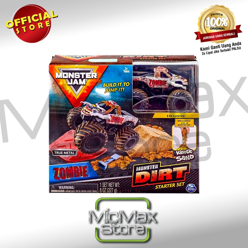 Jual Monster Jam Zombie Kinetic Monster Dirt Starter Set | Shopee Indonesia