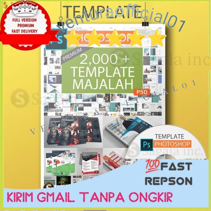 Jual Garansi Template majalah 2000 premium photoshop untuk percetakan ...