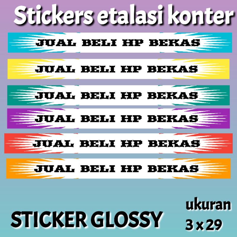 Jual STICKER ETALASI KONTER DAN PHONCEL HP BEKAS | Shopee Indonesia