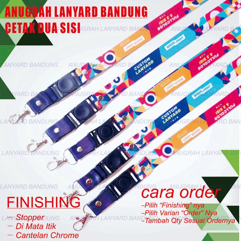 Jual TALI LANYARD ID CARD CUSTOME PRINTING 1,5 CM /CETAK TALI LANYARD ...