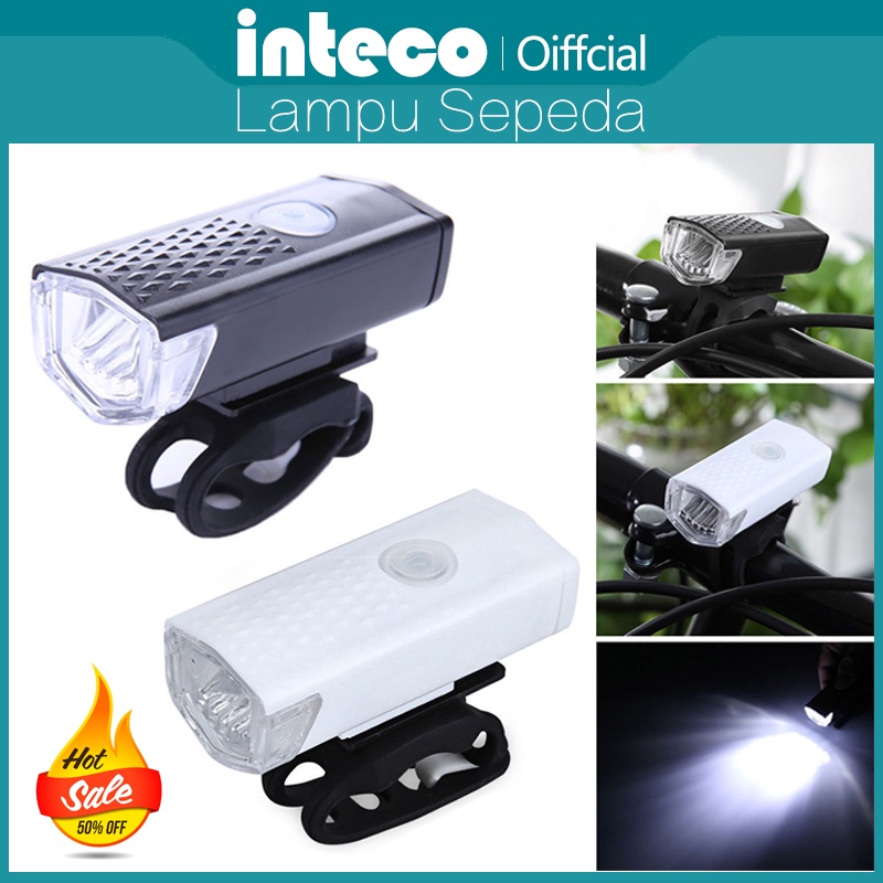 Jual Mini Lampu Depan Sepeda LED 300LM Anti Air Dapat Diisi Ulang ...