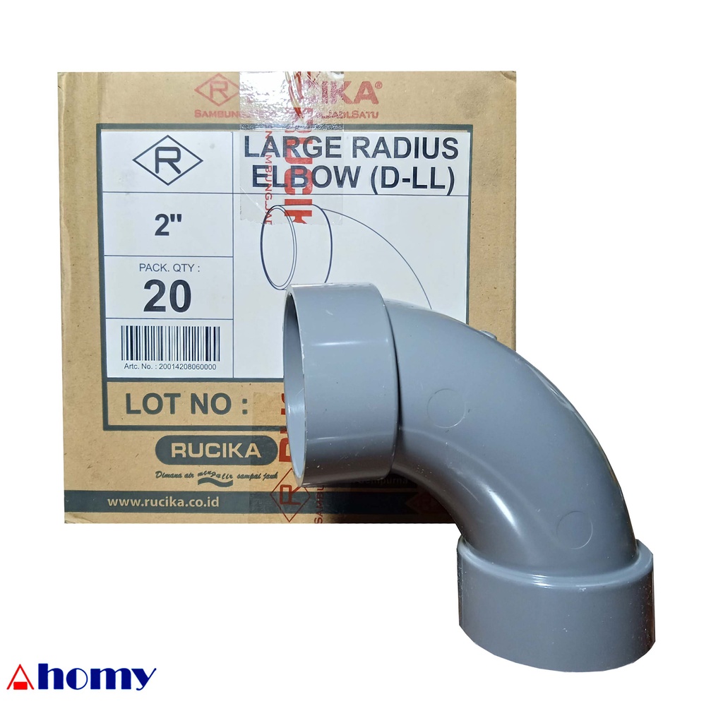 Jual 1pc large radius elbow 2” DV sedang rucika (elbow/sambungan pipa) | Shopee Indonesia