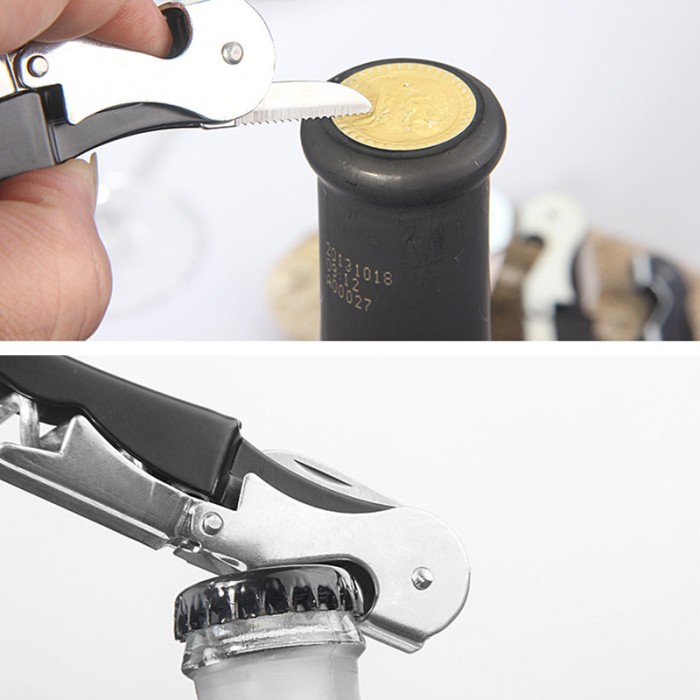 Jual botol-pembuka-alat- wine opener corkscrew stainless / alat pembuka ...