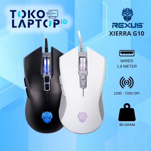 Jual Rexus G10 Xierra Gaming Mouse Wired USB Garansi Resmi | Shopee ...