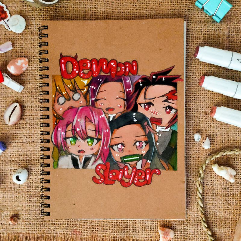Jual DOBOOKS NOTEBOOK SERIES No.003 , Cover Demon Slayer ( SoftCover ...