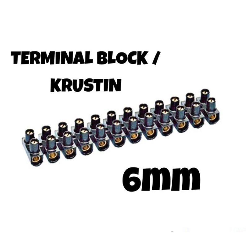 Jual Terminal BLOCK / KRUSTIN / Rustin / Penyambung Kabel 6mm | Shopee ...