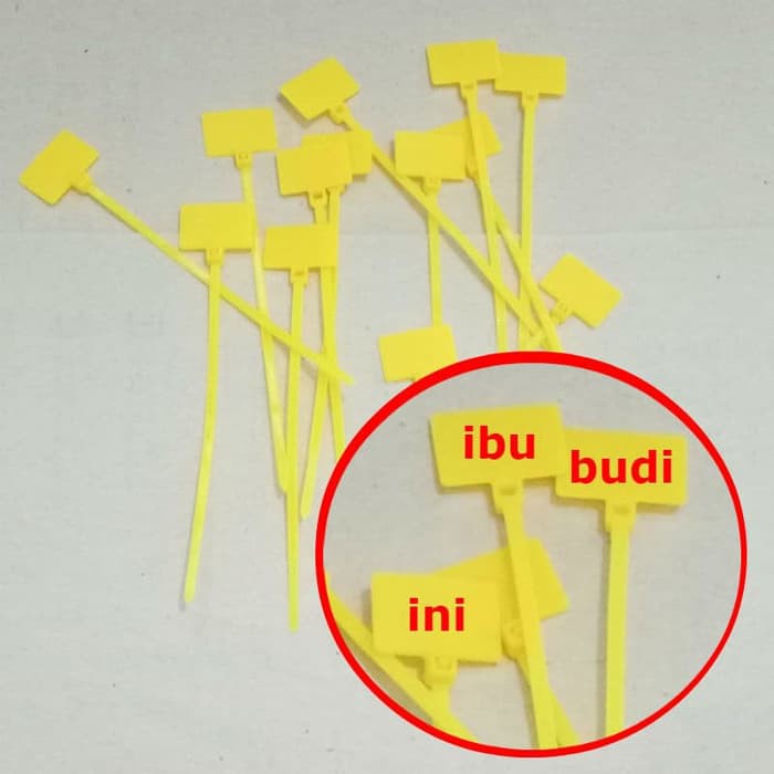 Jual KUNING LABEL Kabel Tis 10cm Cable Ties Tie 100mm | Shopee Indonesia