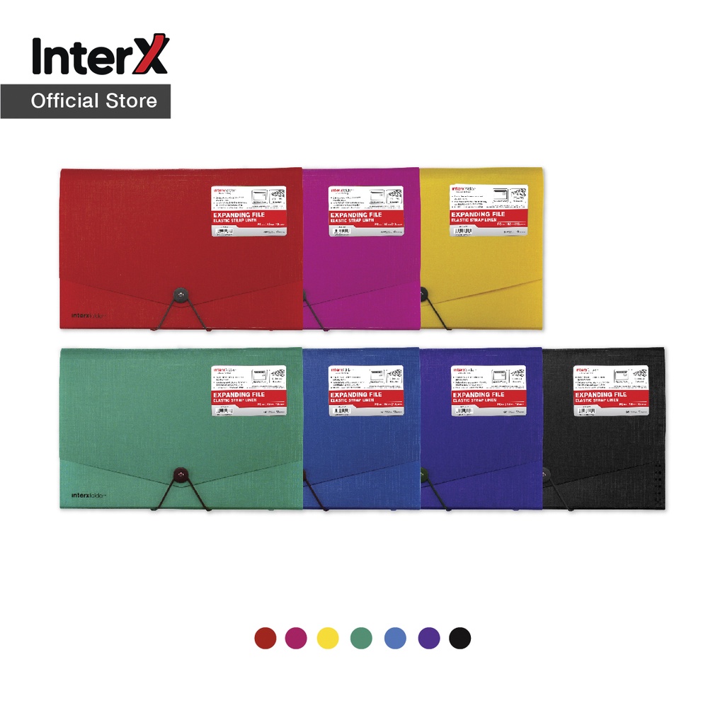 Jual InterX Folder Expanding File Handle Linen Series / Map Harmonika ...