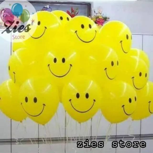 Jual Balon latex doff smile / balon latex smile / balon karet motif ...