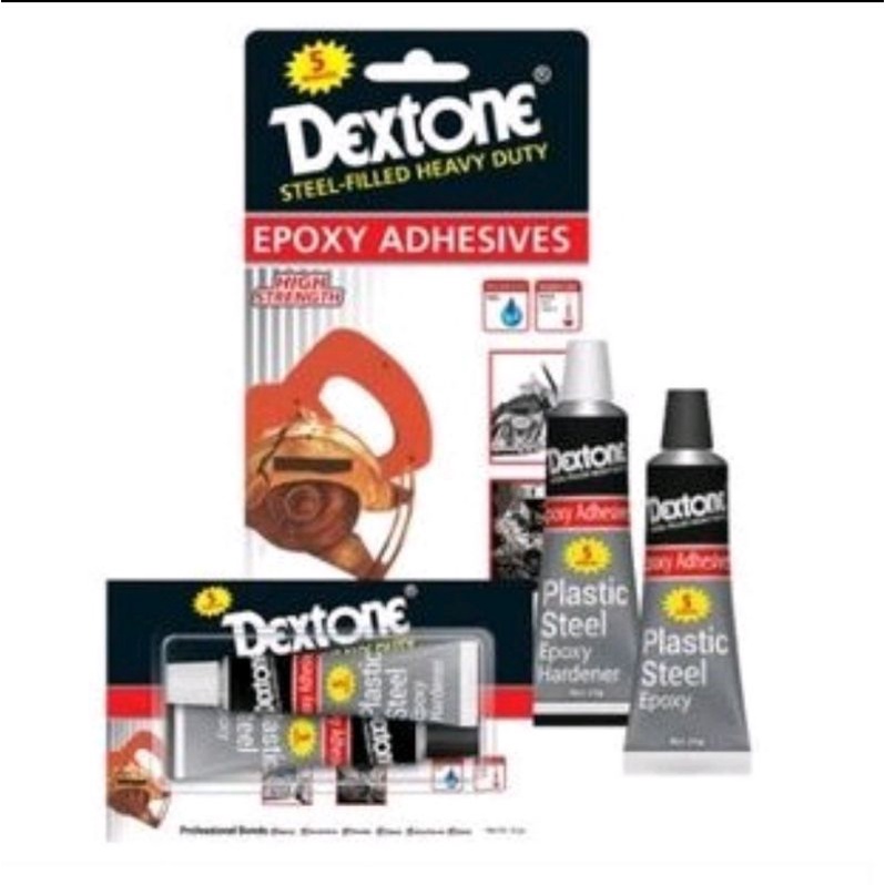 Jual Dextone Lem Besi Epoxy 5 menit Lem Besi Baja Kayu Keramik Kaya Lem ...