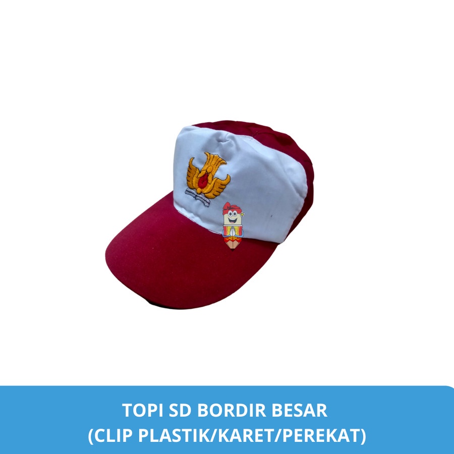 Jual Topi Sekolah / Topi SD Bordir / Topi SD merah putih | Shopee Indonesia
