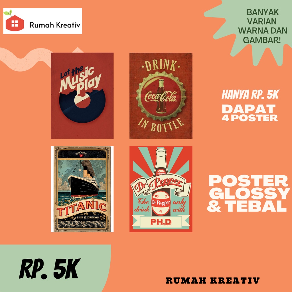 Jual (RETRO) Poster Dinding Aesthetic | Poster Aesthetic | Poster ...