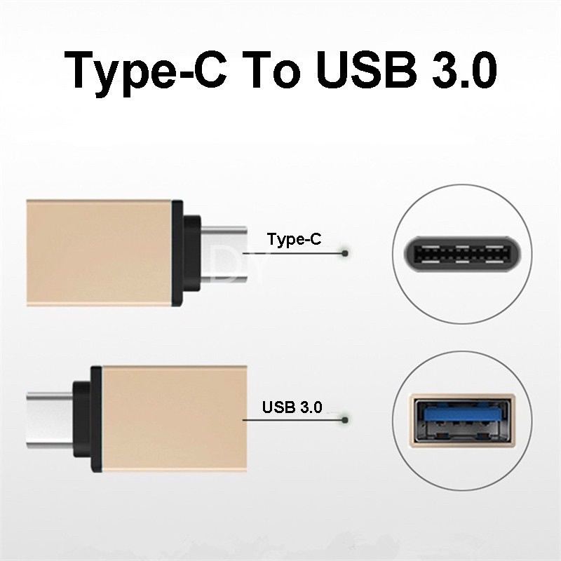Jual USB OTG TYPE C CONVERTER. Usb on the go type c male to Normal USB ...