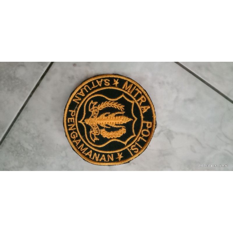 Jual logo atribut emblem bet bordir satpam mitra polisi | Shopee Indonesia
