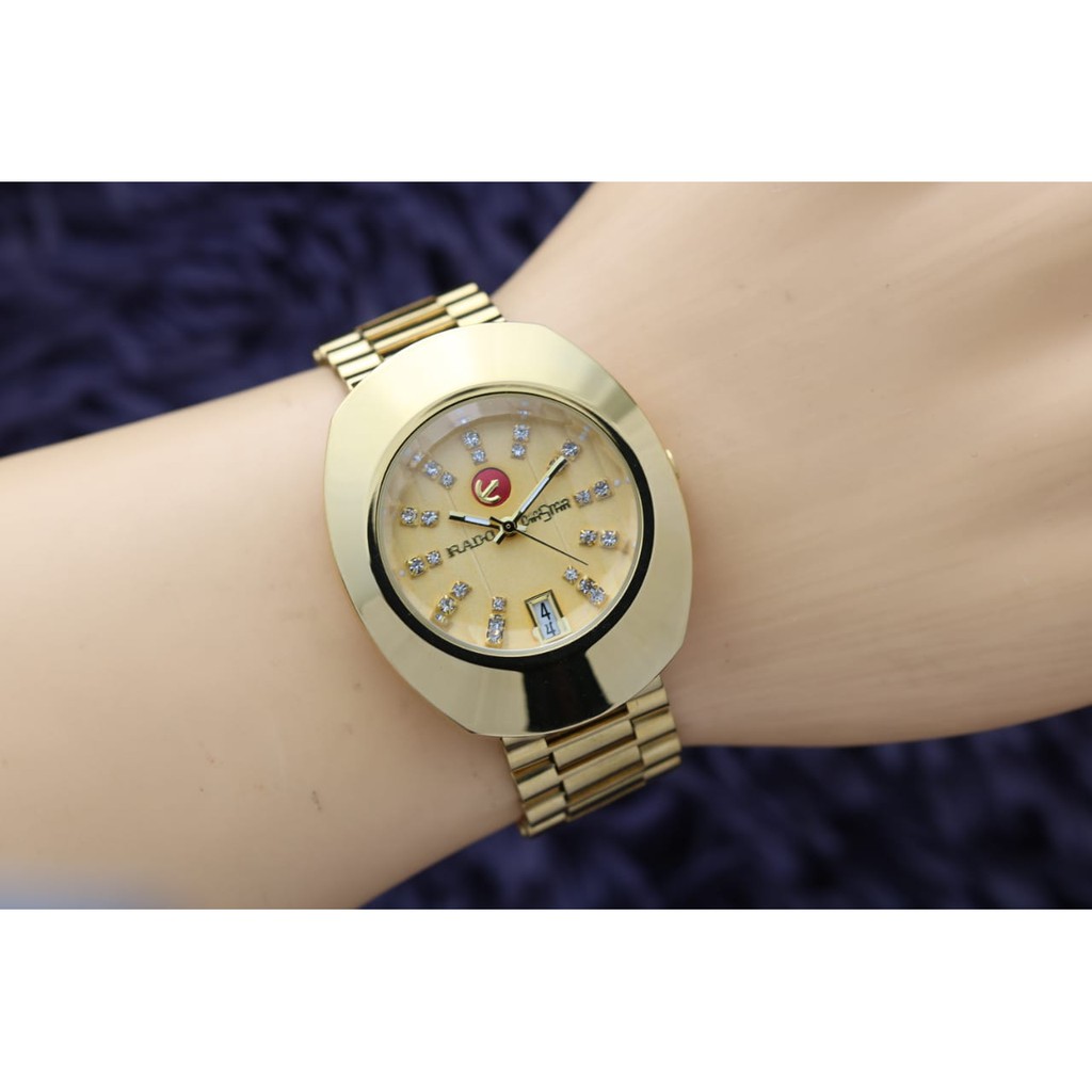 Jual Jam Tangan Wanita Cewek Analog Rado Premium Tanggal Tali Rantai ...