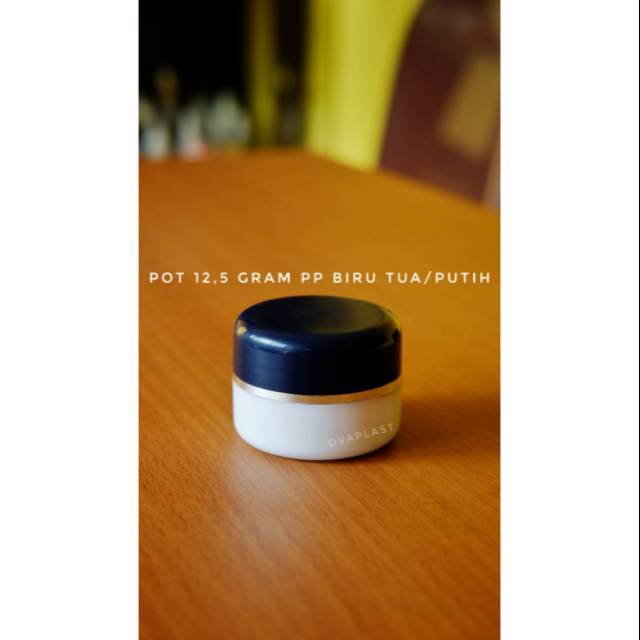 Jual Pot Cream 12,5 Gram PP Biru Tua dan Putih | Shopee Indonesia