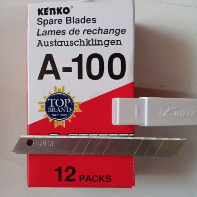 Jual refill cutter A-100 / Isi ulang pisau cutter kecil kenko isi 5 pcs ...