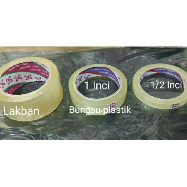 Jual Lakban Bening/Lakban Cokelat/Isolasi Bening 1 inch isolasi Bening ...
