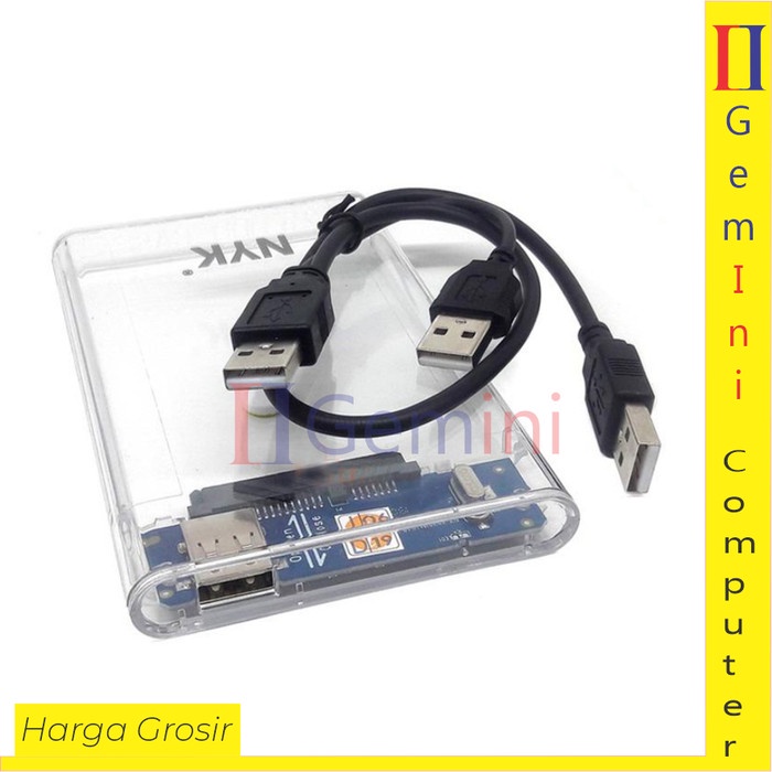 Jual Casing HDD Hardisk Eksternal NYK 2.5 USB 2.0 Transparan external case | Shopee Indonesia