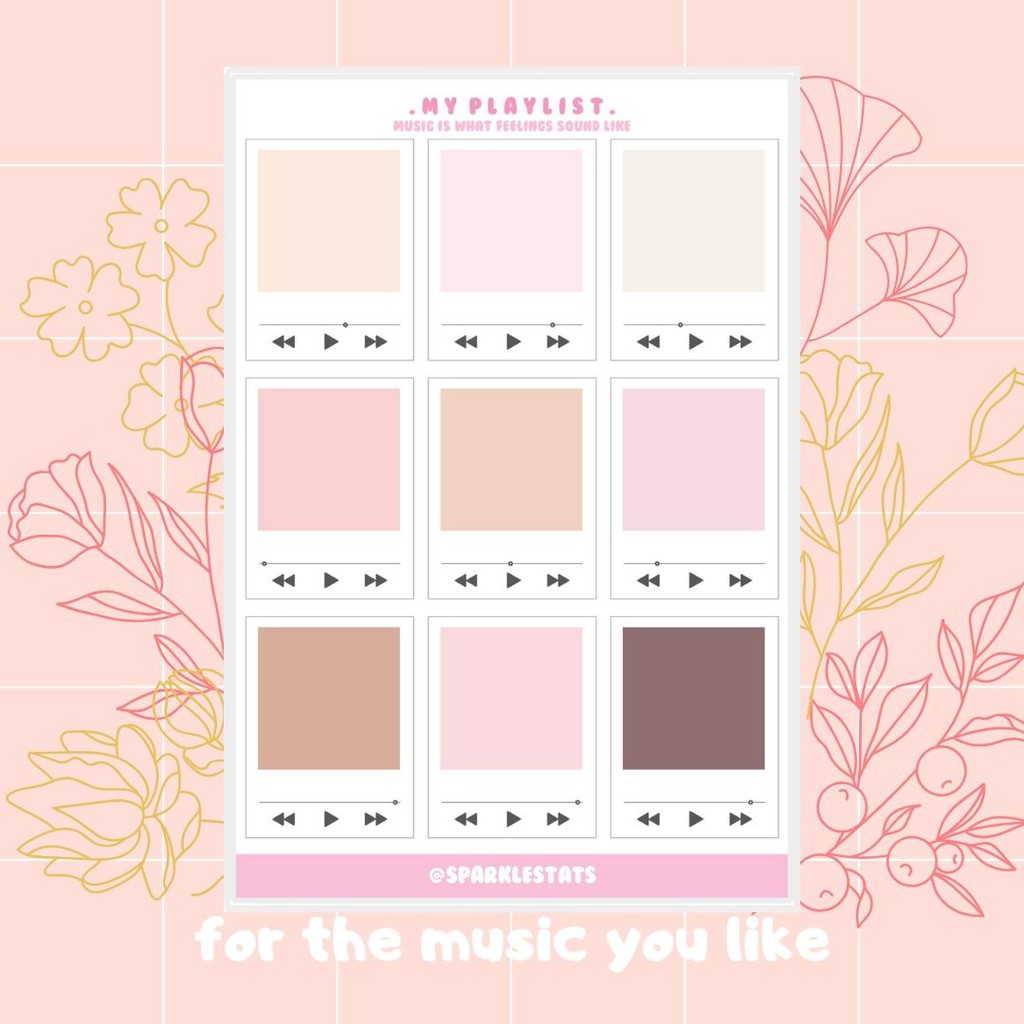 Jual MY PLAYLIST DECO STICKER PLANNER MUSIC DIARY BULLET JOURNAL ...
