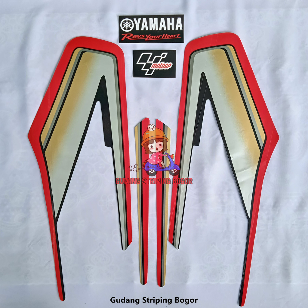 Jual STIKER STRIPING BODY MOTOR YAMAHA RX KING 1993 HITAM (MERAH ...