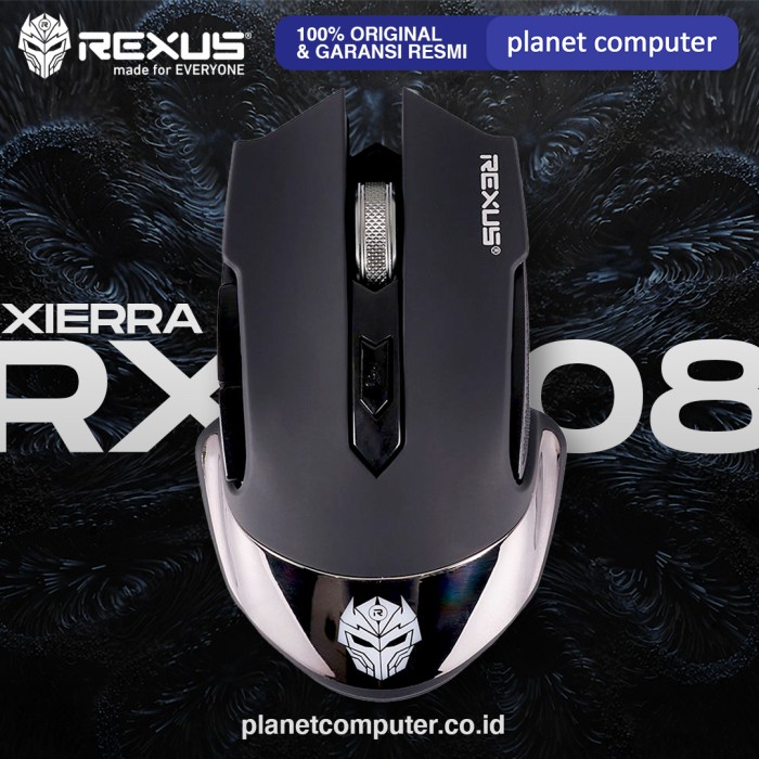 Jual Rexus RX108 Wireless Rechargeable Gaming Mouse Xierra RX 108 ...