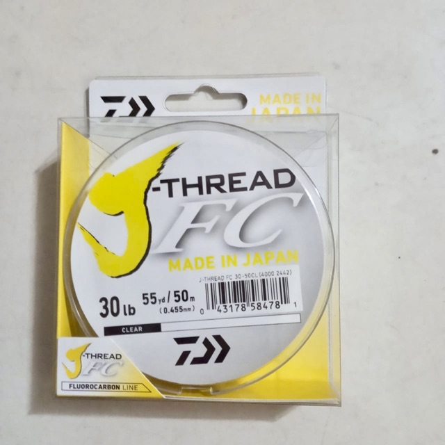 Jual Senar Pancing Leader Daiwa J-Thread FC Leader 50m-30lb | Shopee ...