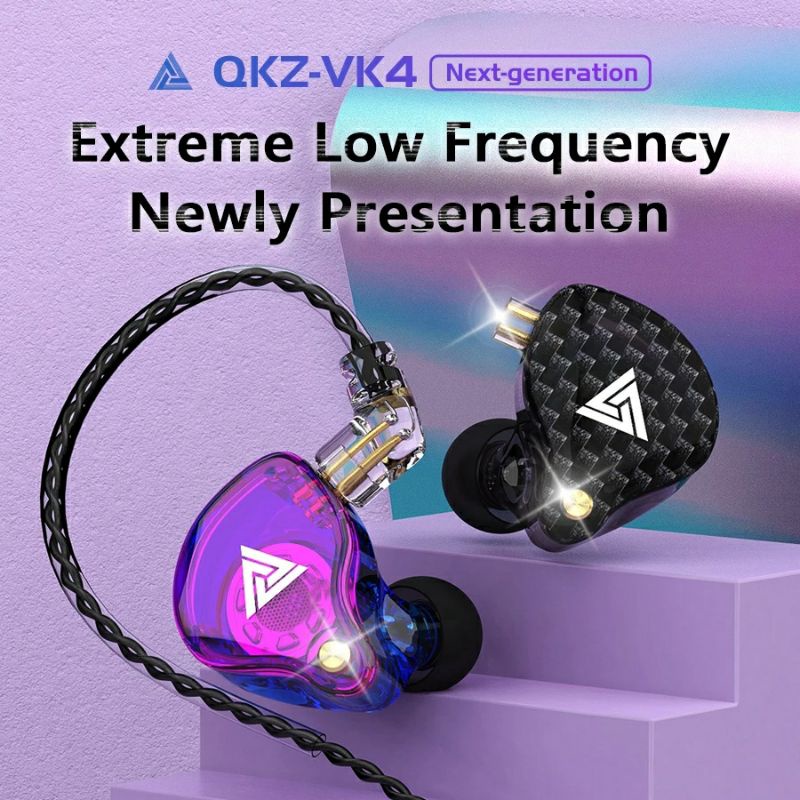 Jual QKZ VK4 with Mic In Ear Earphone Colorful DD HIFI Bass Noise ...
