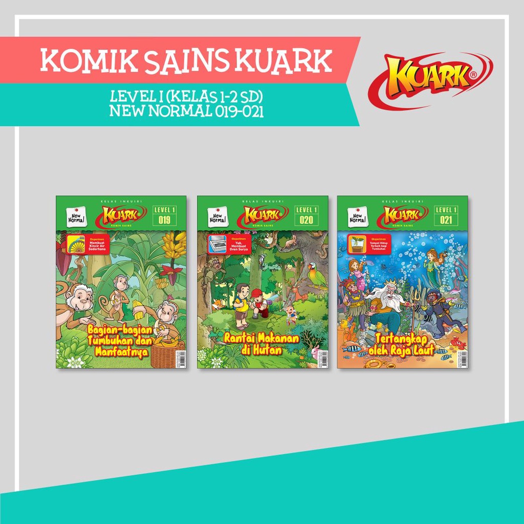 Jual KUARK Komik Sains - Paket 3 Buku Nomor 019 sd. 021 New Normal semua level | Shopee Indonesia