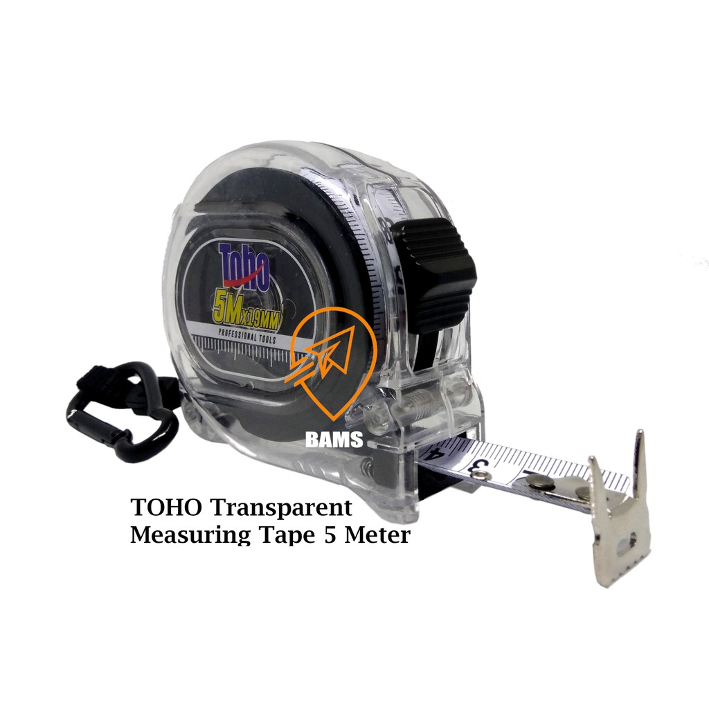 Jual TOHO Transparent Measuring Tape / Meteran Transparan TOHO 5M ...
