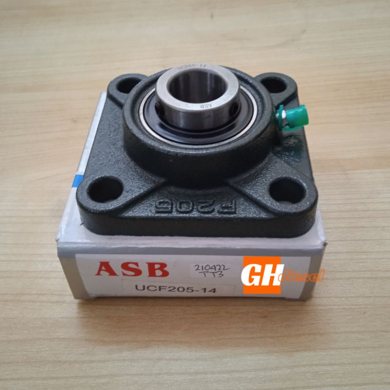 Jual pillow block bearing klaker UCF 205 - 16 as 25,4 mm dan UCF 205 - 14 as 22 mm merk ASB ...