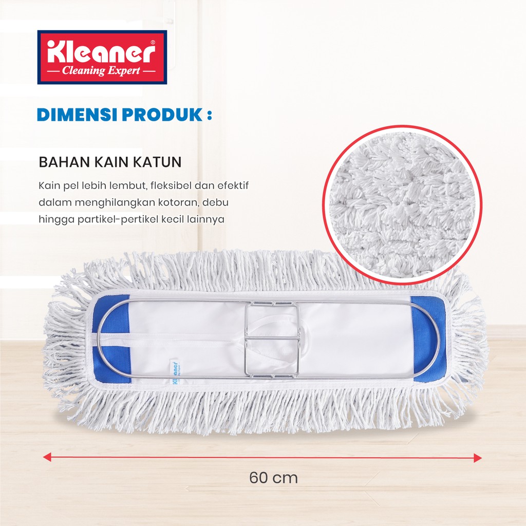 Jual Kleaner Refill Kain Alat Pel 60 Cm Lobby Duster Floor Mop ...