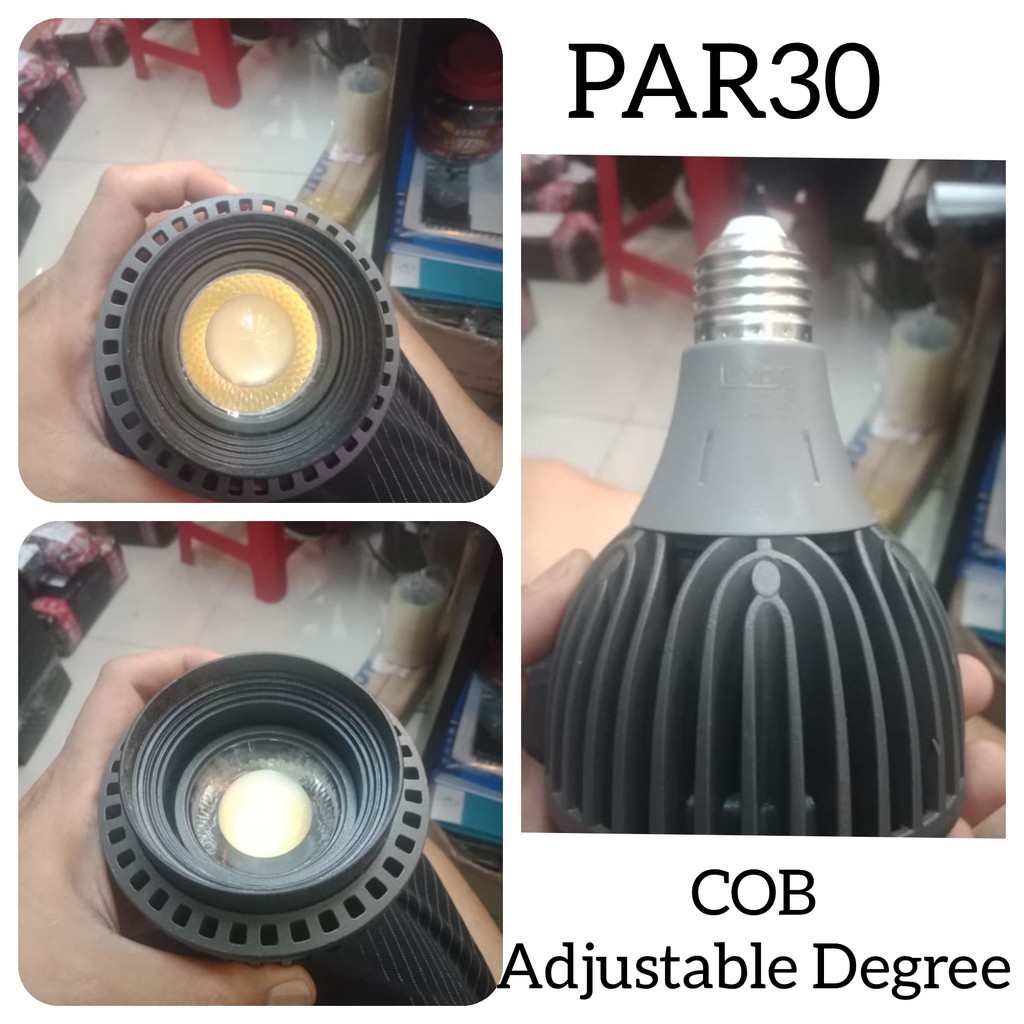 Jual Lampu Led Par30 Par 30 COB fitting E27 ulir 30w 30 watt adjustable | Shopee Indonesia