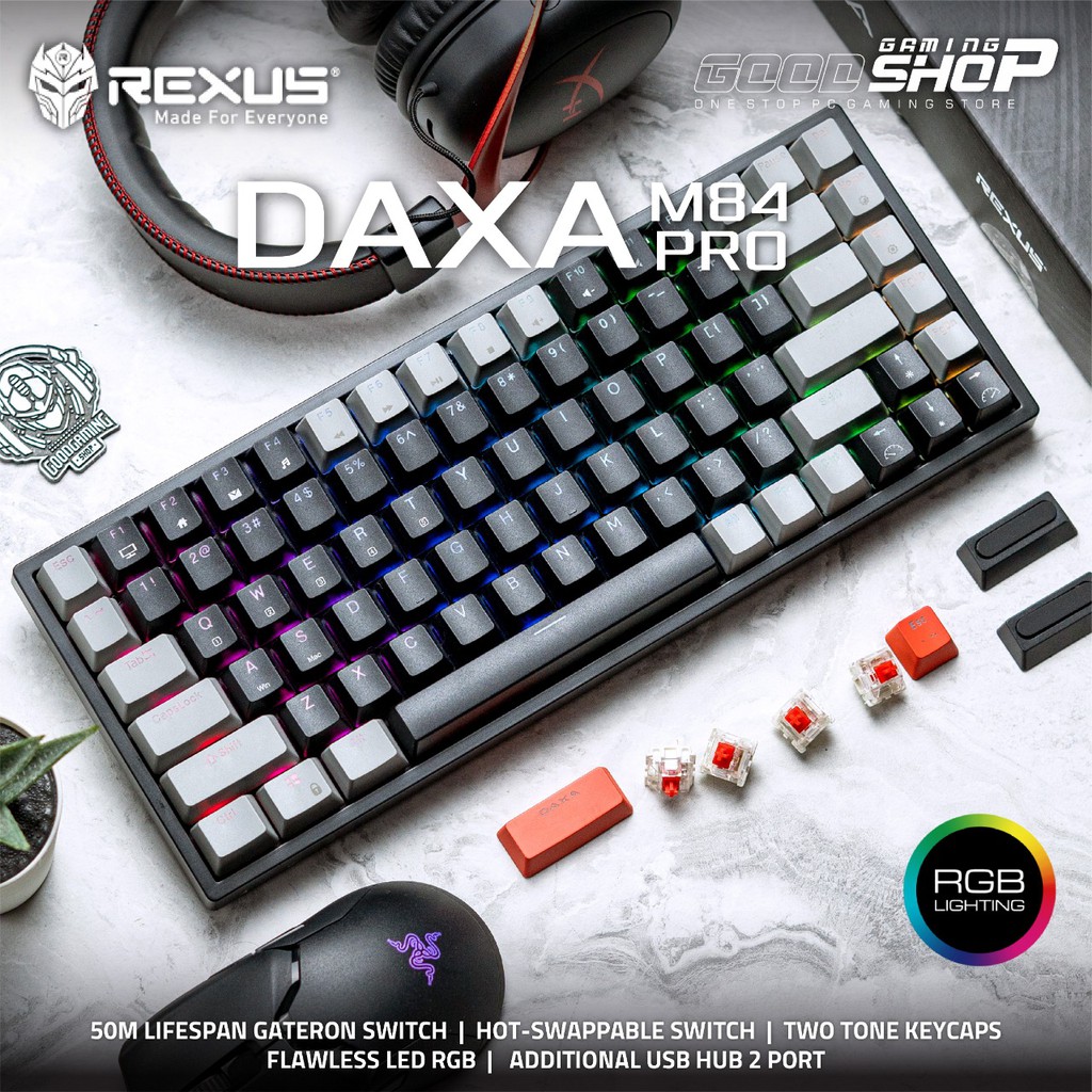 Jual REXUS DAXA M84 / M-84 PRO MECHANICAL - Gaming Keyboard | Shopee ...