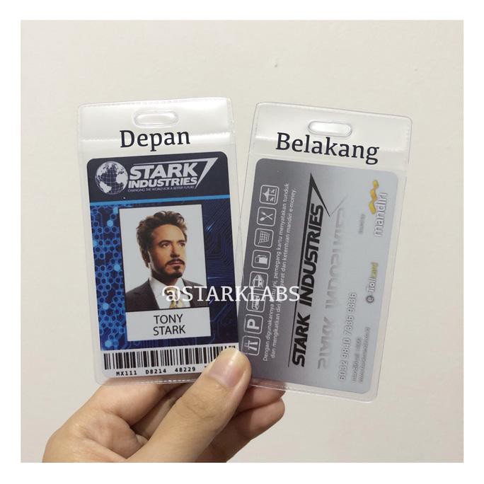 Jual ID Card Tony Stark Mandiri eMoney Stark Industries Custom Iron Man ...