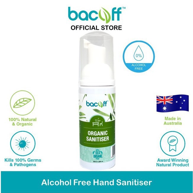 Jual Bacoff Organic Hand Sanitizer 50 ml | Shopee Indonesia