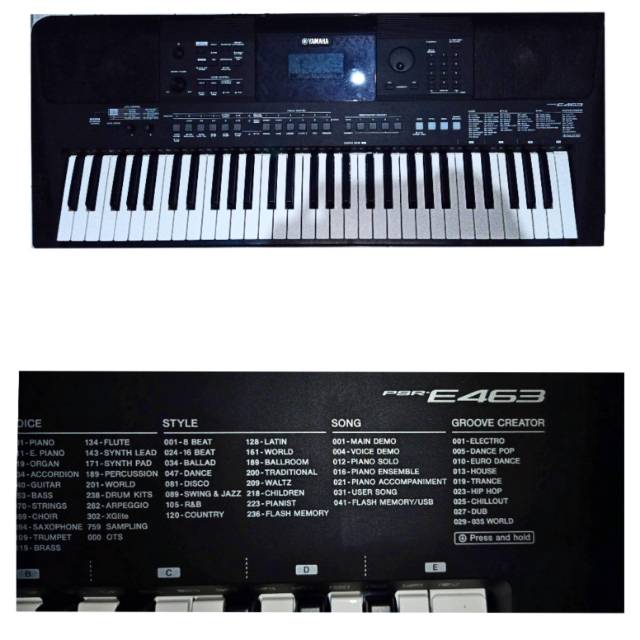 Jual KEYBOARD YAMAHA PSR E463 | Shopee Indonesia