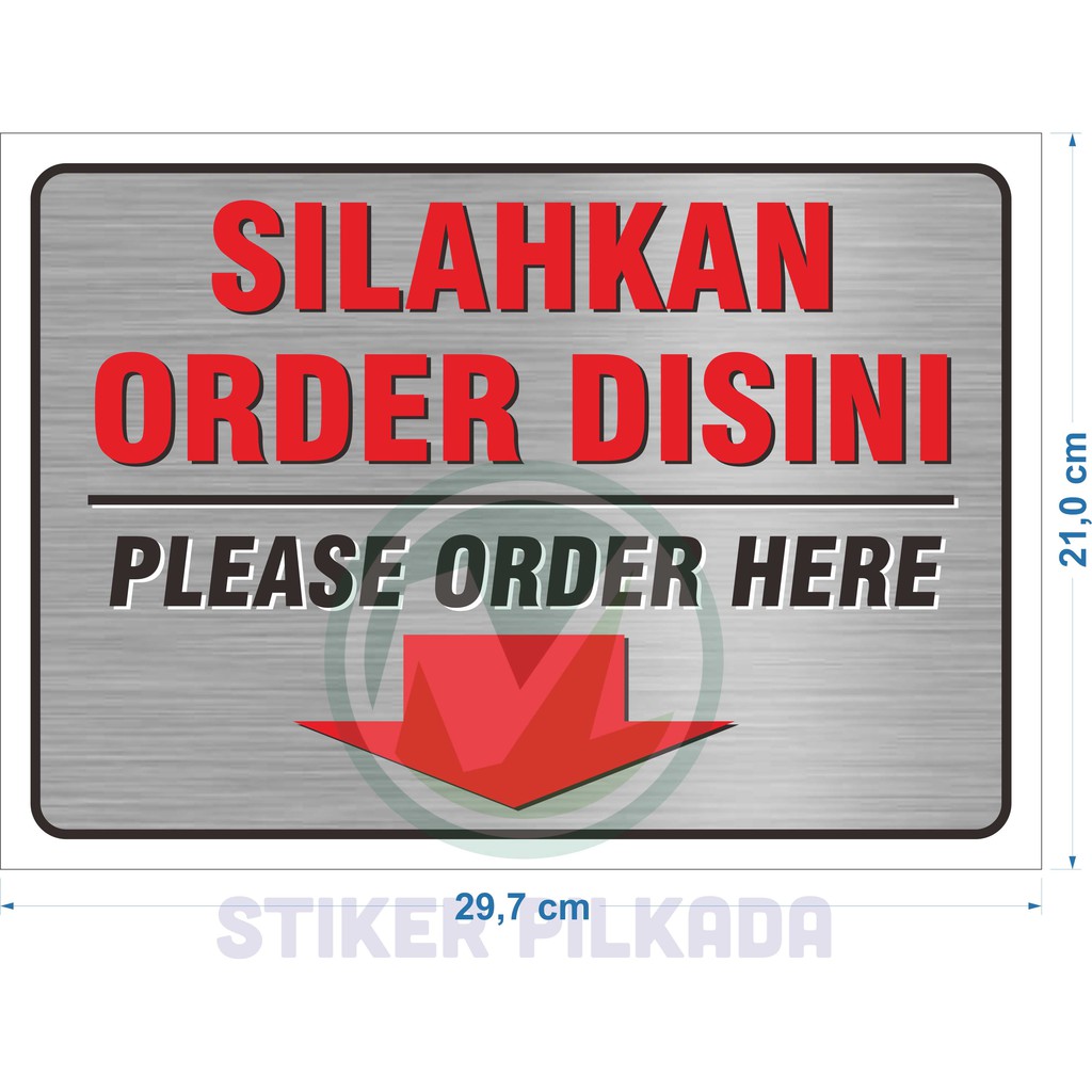 Jual STIKER SILAHKAN ORDER DISINI / PLEASE ORDER HERE | Shopee Indonesia