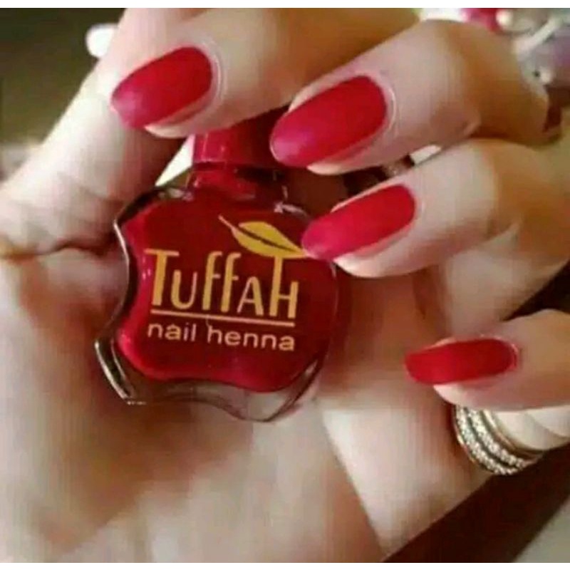 Jual kutek tuffah nail henna original maroon || naura/cetar nail henna ...